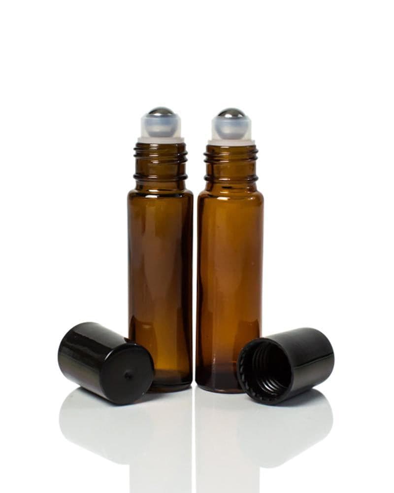 10mL Amber Glass Roller Bottle cap roller ball bottle included